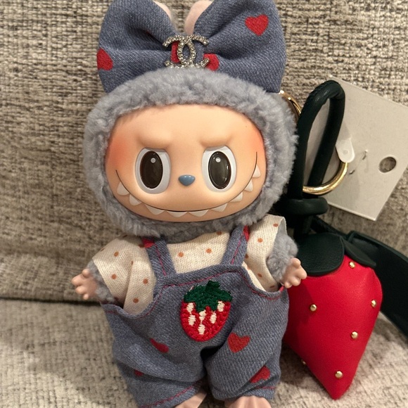 POP MART | Toys | Adorable Designer Strawberry Labubu Outfit With Large ...